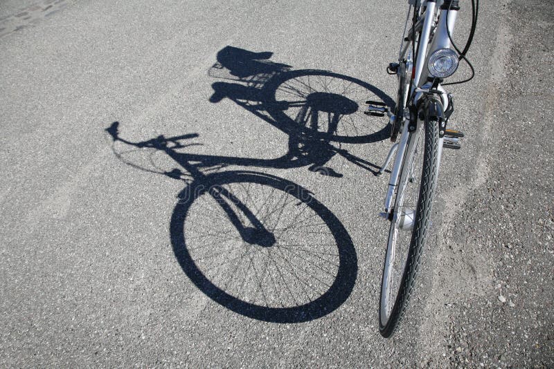Bike and shadow stock photo. Image of sunshine, horizontal - 7663344