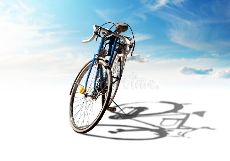 Bike with shadow stock image. Image of sunny, cloud, bike - 48677919
