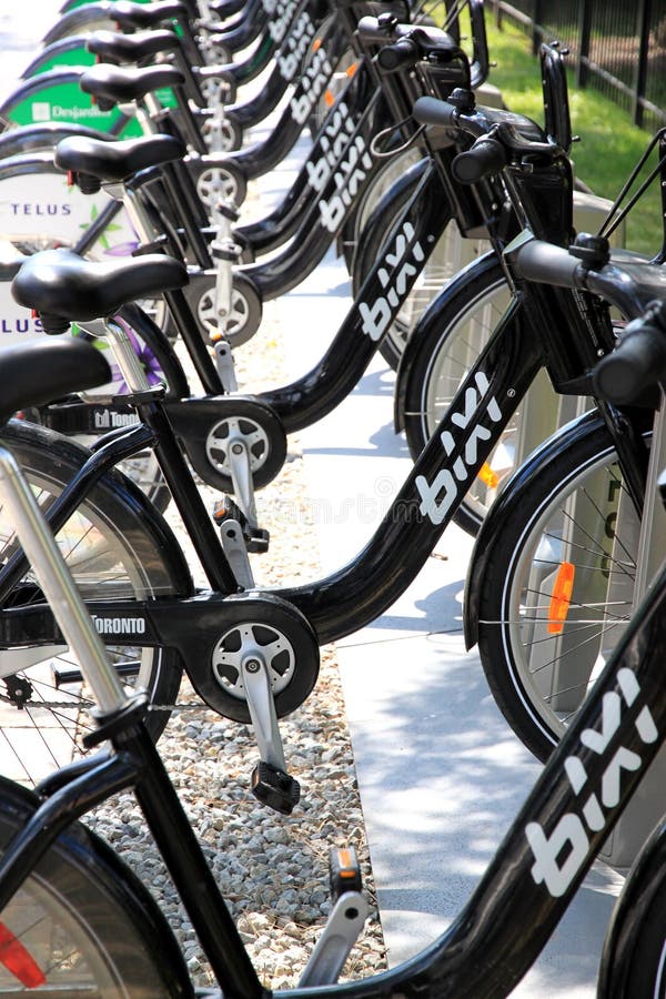 Bike Sharing editorial stock photo. Image of urban, canadian - 20729738