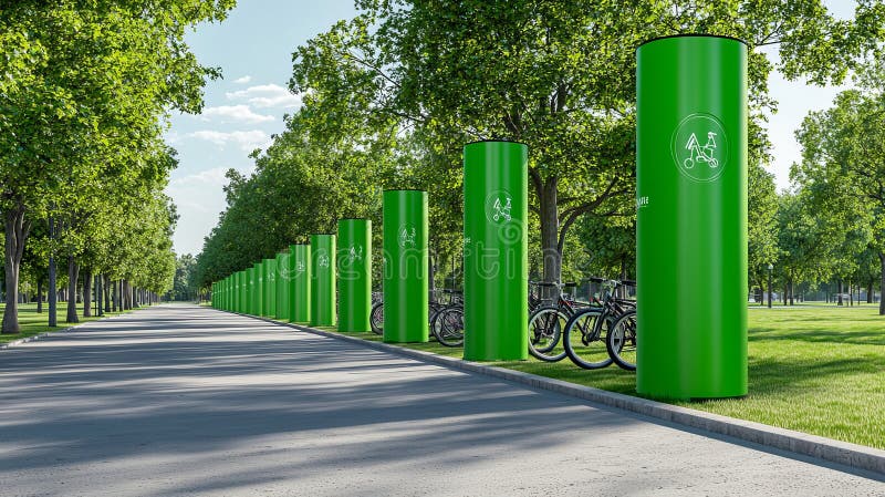 Bike-sharing Stations Distributed Throughout a City Promote Green ...