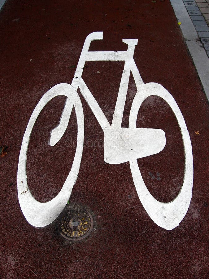 Bike sign stock photo. Image of mark, cyclist, meadow - 1203508