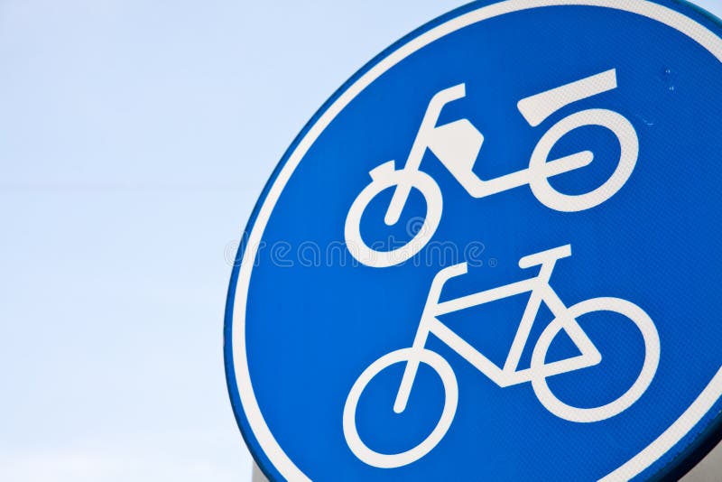 Bike sign stock photo. Image of bikes, information, blue - 21322284