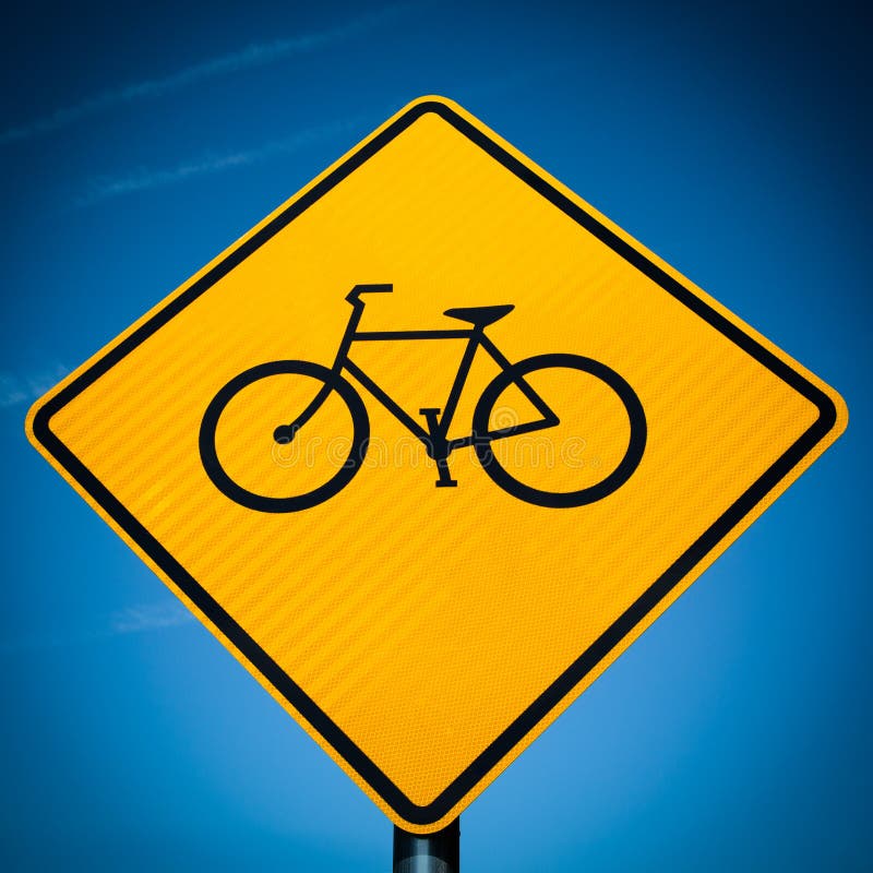 Bike Sign stock photo. Image of drive, application, road - 41707850