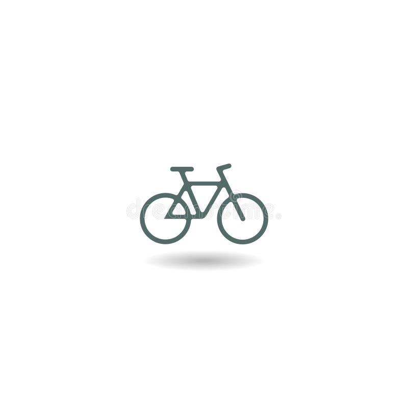 Bike Simple Icon with Shadow Stock Vector - Illustration of black ...