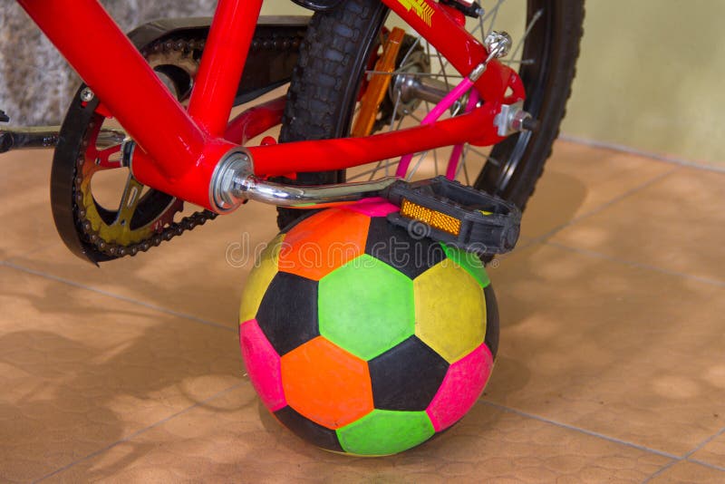 Bike stand with ball stock image. Image of healthy, lifestyle - 85329929