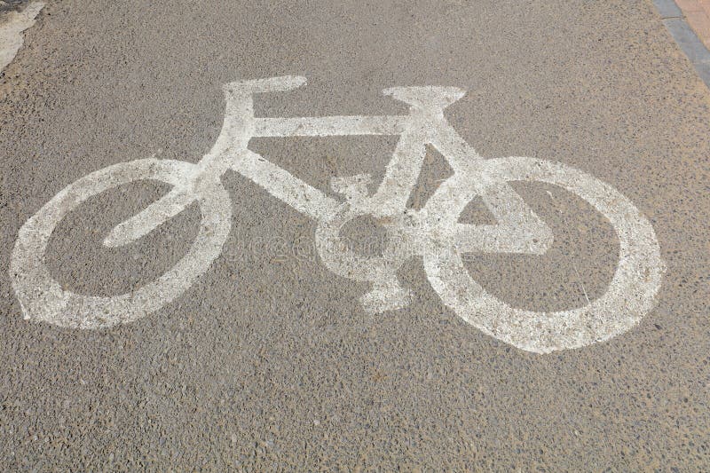 Bike Styling Marks on the Ground Stock Image - Image of bicycles ...