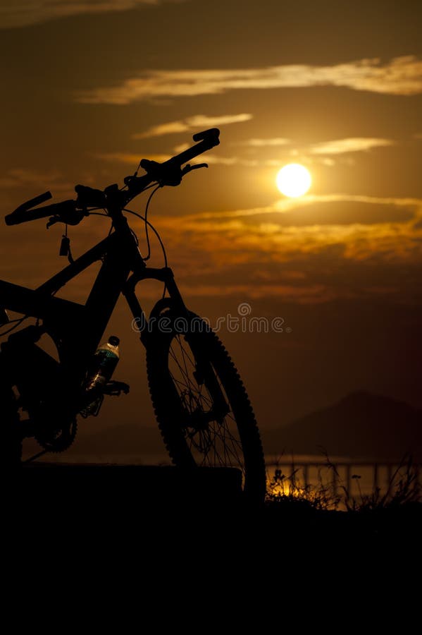 Bike at Sunset stock image. Image of rest, pursuit, night - 24390899