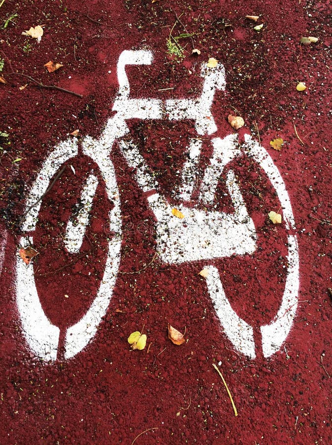 Bike symbol stock image. Image of track, drawing, lane - 46106145