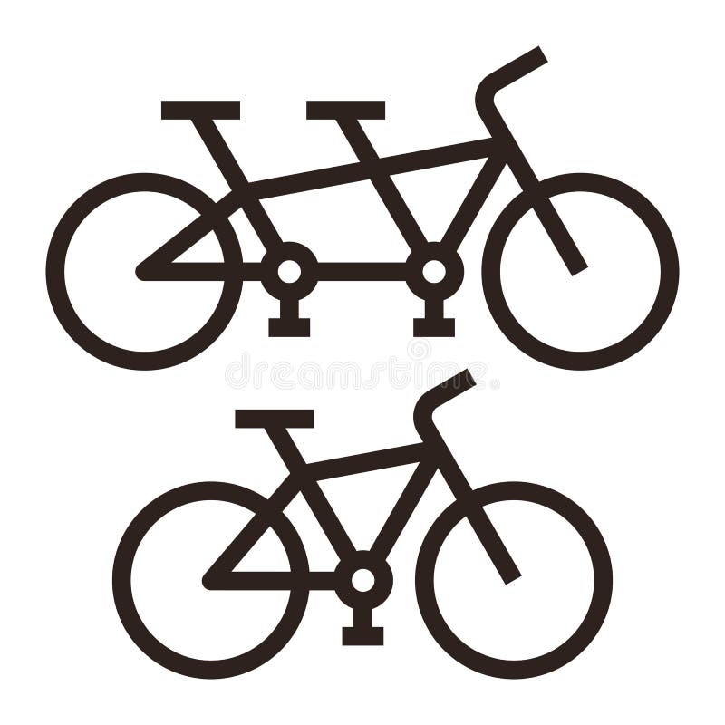 Tandem Icon in Filled, Thin Line, Outline and Stroke Style. Vector ...