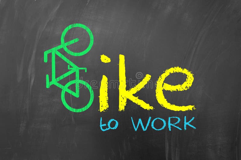 Bike to work stock photo. Image of graphic, sign, conceptual - 48660584
