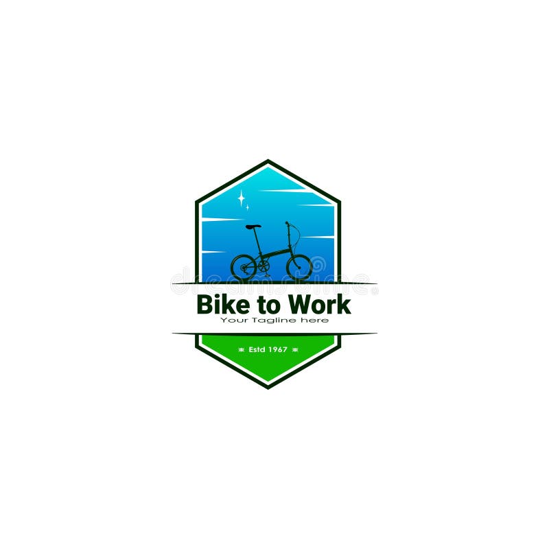 Bike To Work Logo Vector Graphics Stock Vector - Illustration of work ...