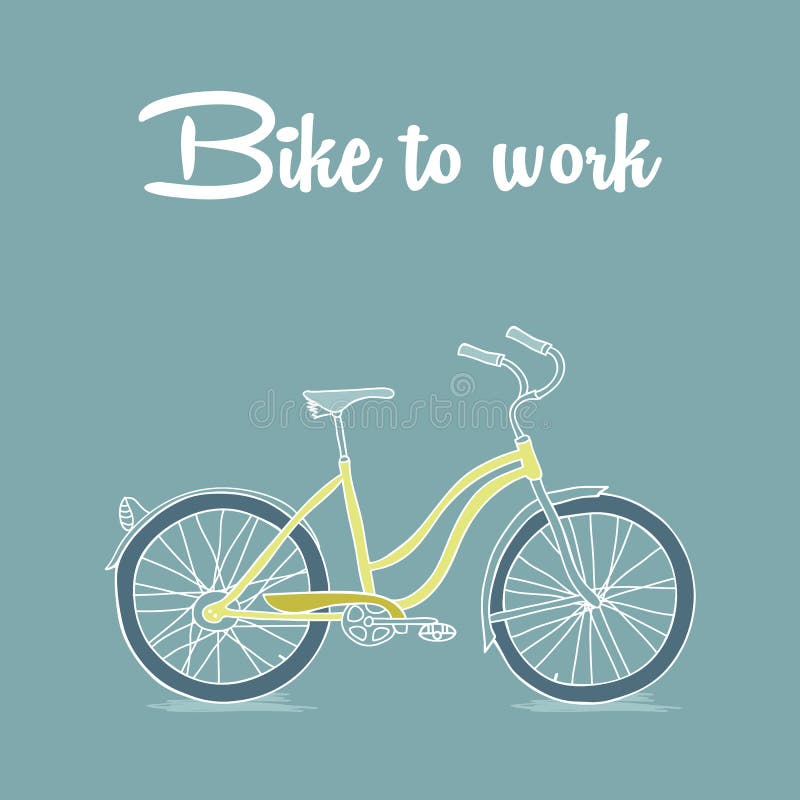 Bike to work stock vector. Illustration of drive, extreme - 59433765