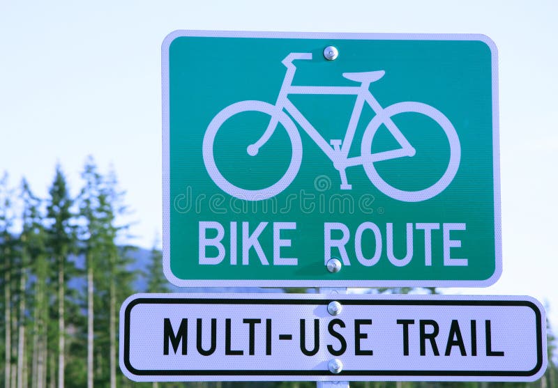Bike trail sign stock image. Image of path, trail, bike - 636295