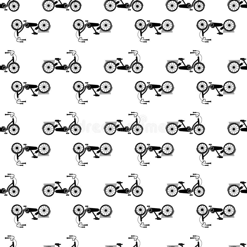 Bike Tricycle Pattern Seamless Vector Stock Vector - Illustration of ...