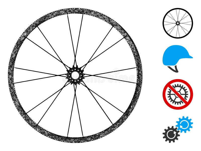 Bike Wheel Web Vector Mesh Illustration Stock Illustration ...