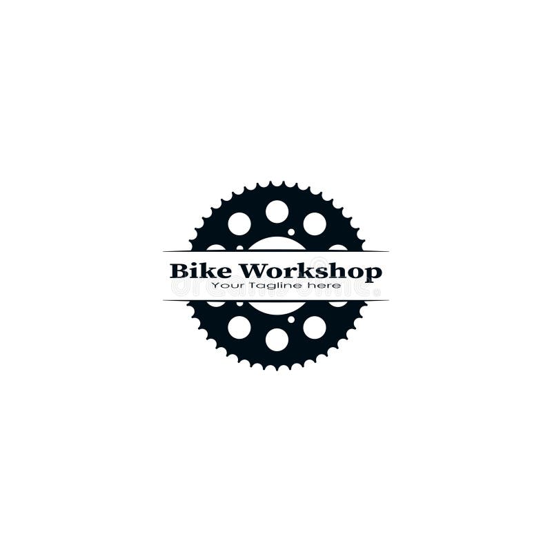 Bike Workshop Logo Design Vector Graphics Stock Vector - Illustration ...