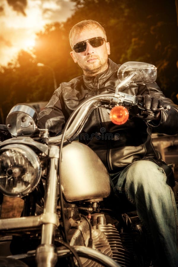 Biker stock image. Image of helmet, jeans, biker, style - 27164885