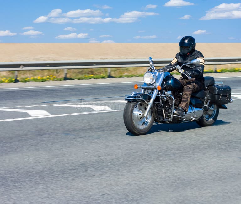 Biker stock photo. Image of motor, path, autumn, motorbike - 5333234