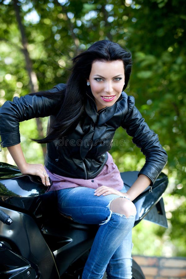 Biker girl stock image. Image of biker, powerful, beauty - 20416599