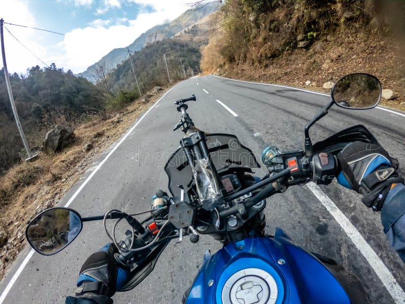 Biker Going Up Road Arunachal Stock Photos - Free & Royalty-Free Stock ...