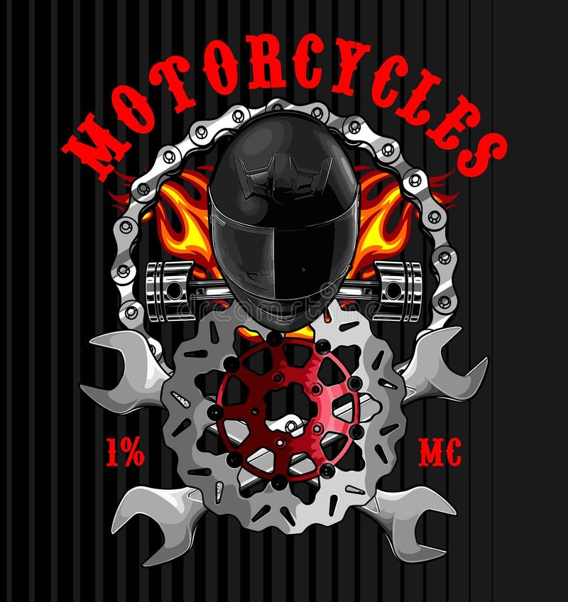 Biker for graphic design stock vector. Illustration of western - 264454464