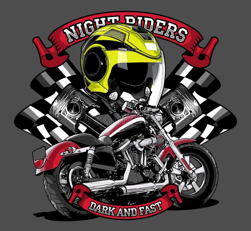 Biker for graphic design stock vector. Illustration of black - 264454451