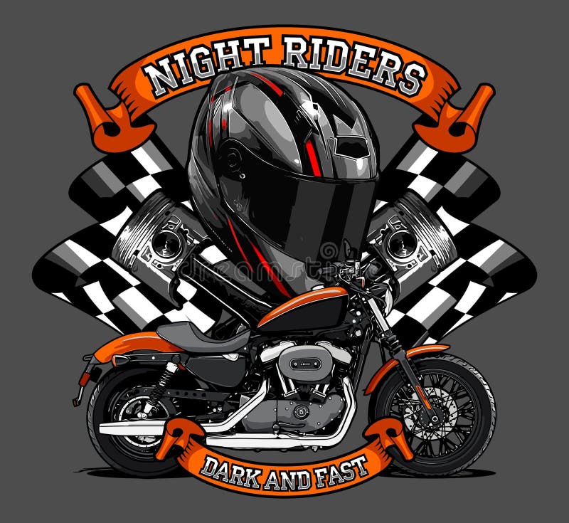 Biker for graphic design stock vector. Illustration of bike - 264454461