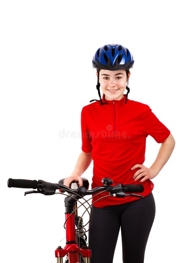 Biker Isolated on White Background Stock Image - Image of horizontal ...