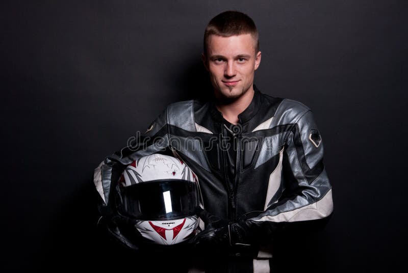 Biker model stock image. Image of muscle, macho, masculinity - 20252533