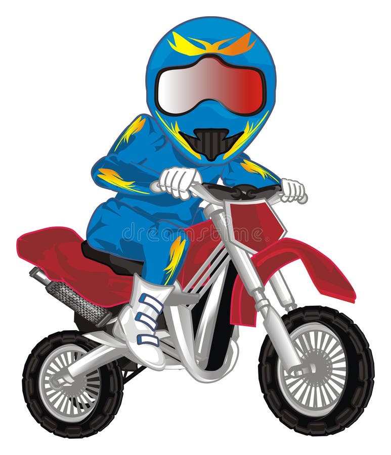 Biker and motocross stock illustration. Illustration of equipping ...
