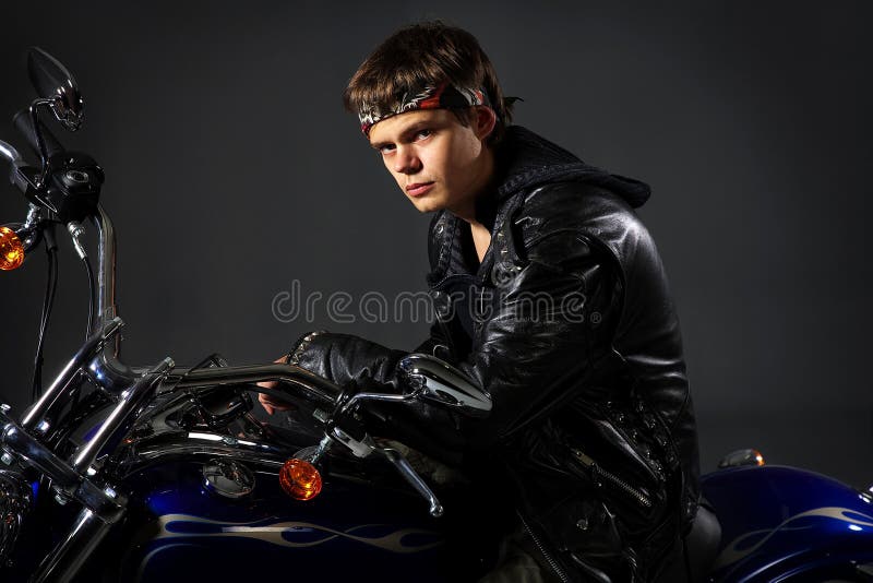Biker on motorcycle stock image. Image of biker, cycle - 16532331