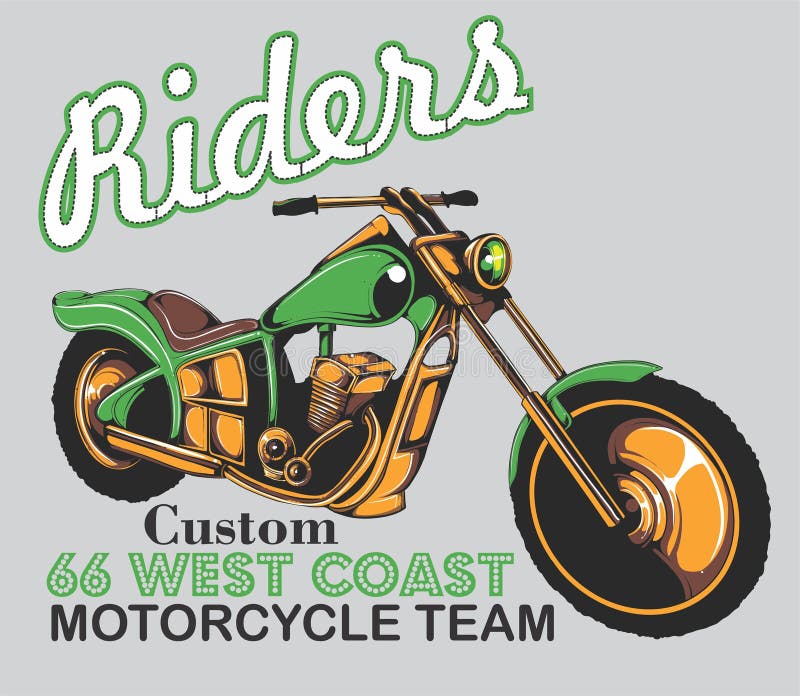 Biker Rider T Shirt Print Vector Art Stock Vector - Illustration of ...