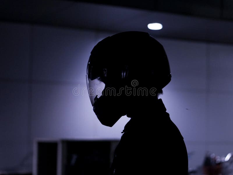 Biker in shadow stock image. Image of light, male, motorcycle - 81659135