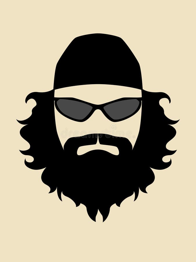 Biker stock vector. Illustration of graphic, badass, mustache - 56183554