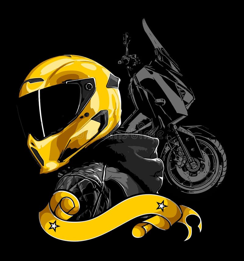 Biker for graphic design stock vector. Illustration of biker - 264377942