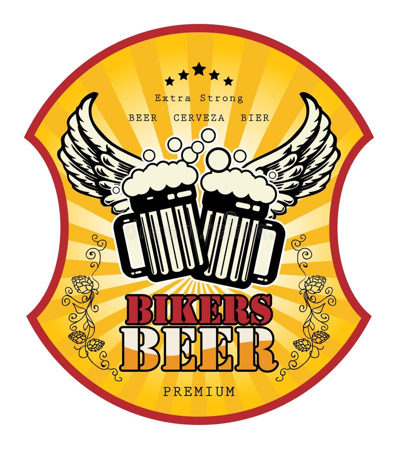 Generic beer label logo stock vector. Illustration of cereal - 16881982