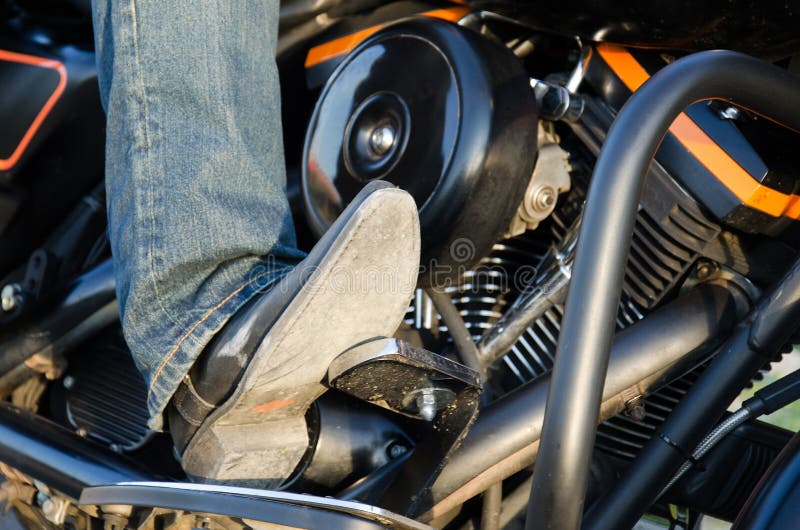 Bikers boot stock image. Image of style, foot, motor - 75173505