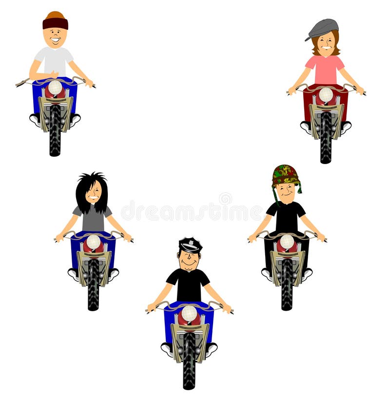Motorcycle Formation Stock Illustrations – 84 Motorcycle Formation ...