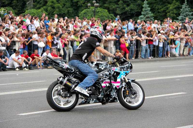 Bikers Meeting and Show on Kiev City Day Editorial Image - Image of ...