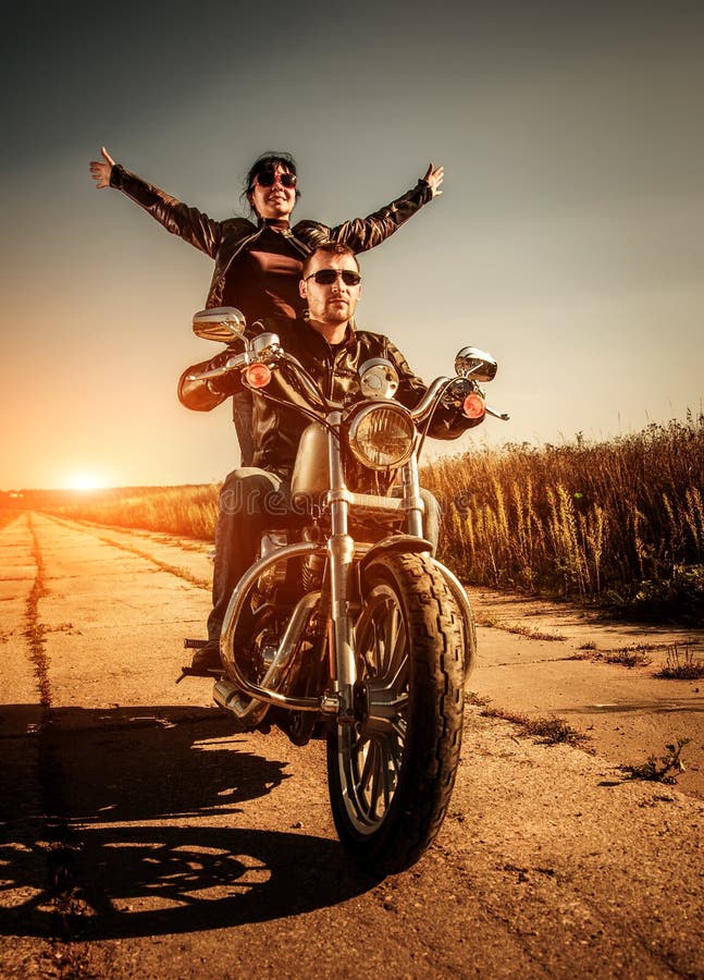Bikers on the road stock image. Image of lifestyle, freedom - 34552035