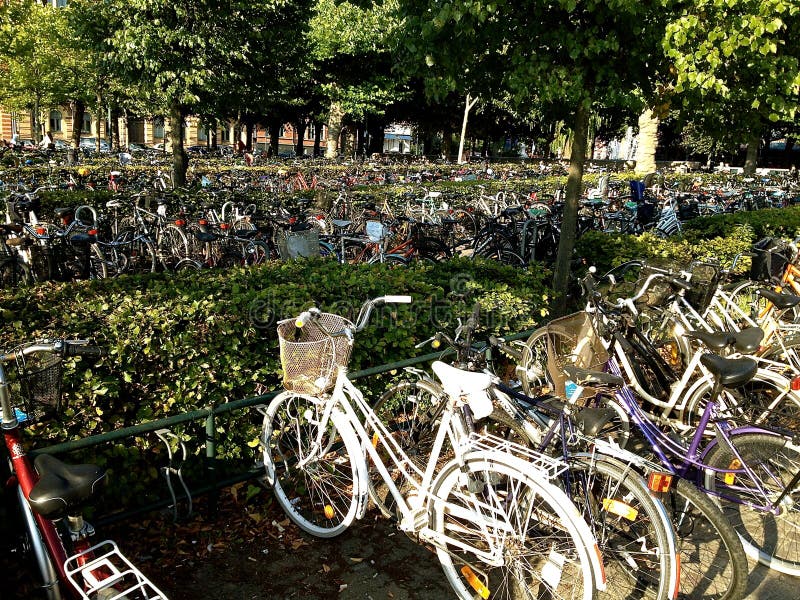 Hundreds of Bikes in Bike Racks Editorial Photography - Image of ...
