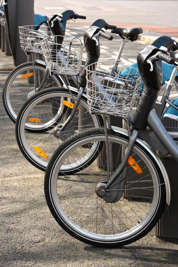 Bikes for rent stock image. Image of parking, lifestyle - 24177933