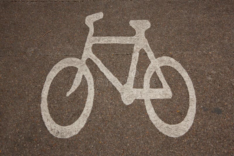 Bikeway symbol stock image. Image of cycling, texture - 32334779