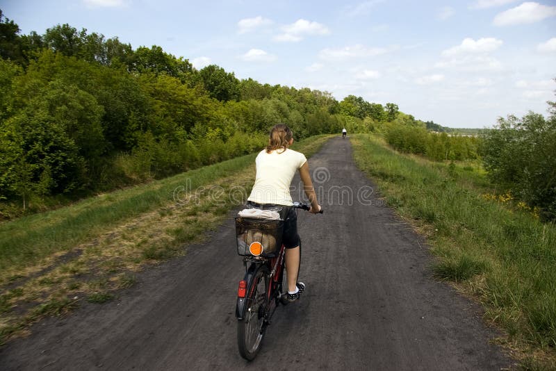 The biking stock photo. Image of cycle, pretty, adult - 12799614