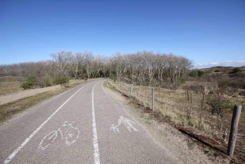Biking route road stock photo. Image of walking, path - 52254106