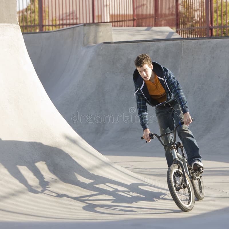 Biking At Skatepark Picture. Image: 5039048