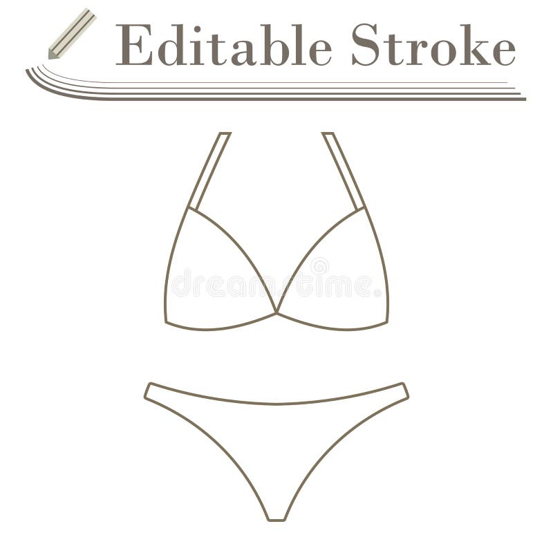 Bikini Icon stock vector. Illustration of fashion, icon - 155482487
