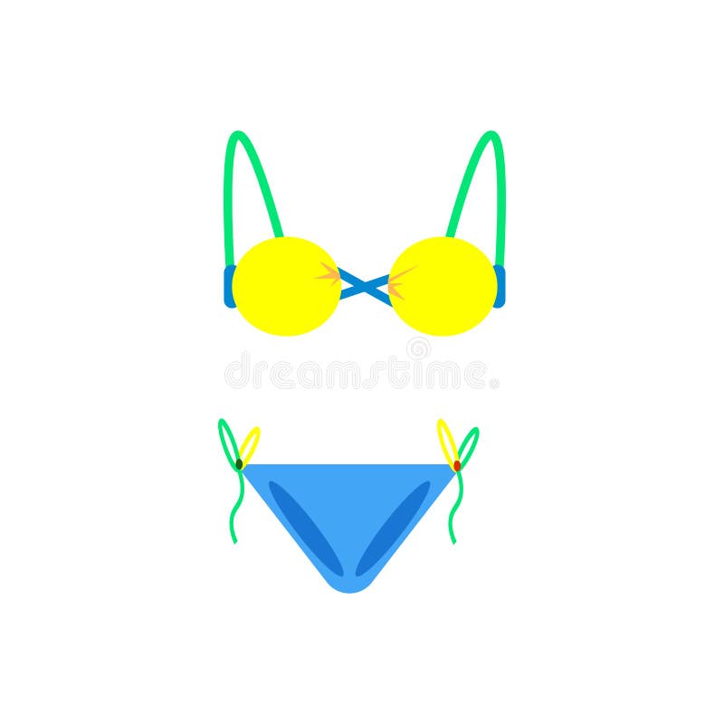 Bikini Icon Vector Sign and Symbol Isolated on White Background, Bikini ...