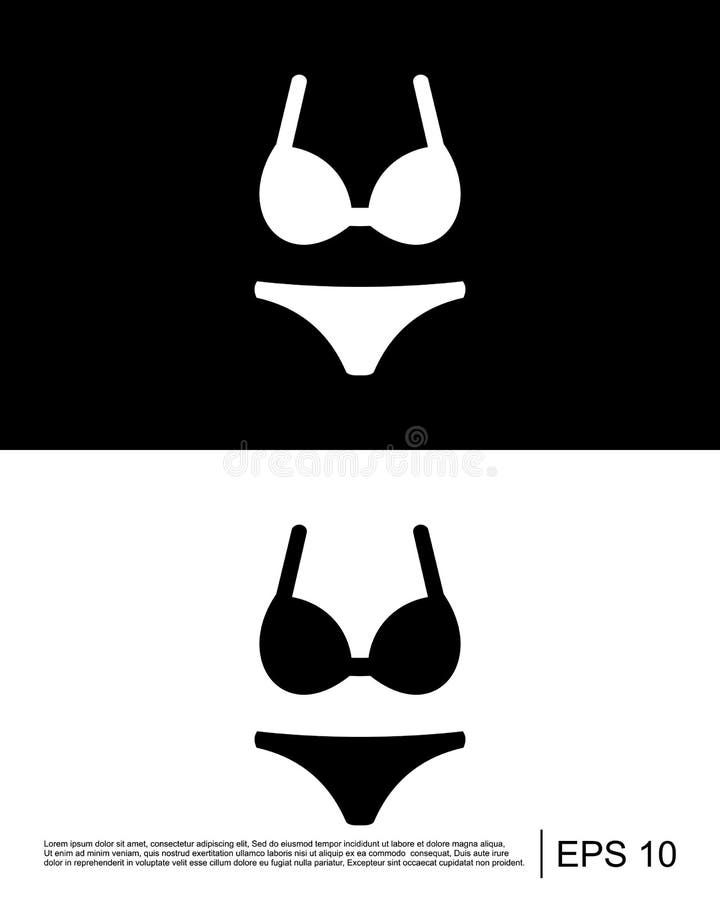 Bikini Icon Vector Logo Template Stock Vector - Illustration of clothes ...