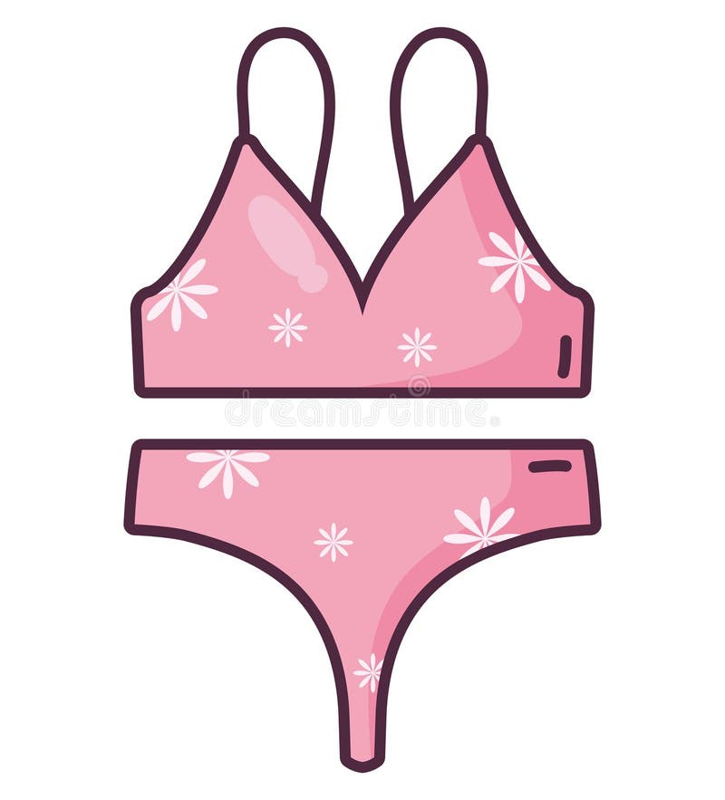 Bikini wear summer clothes stock illustration. Illustration of ...
